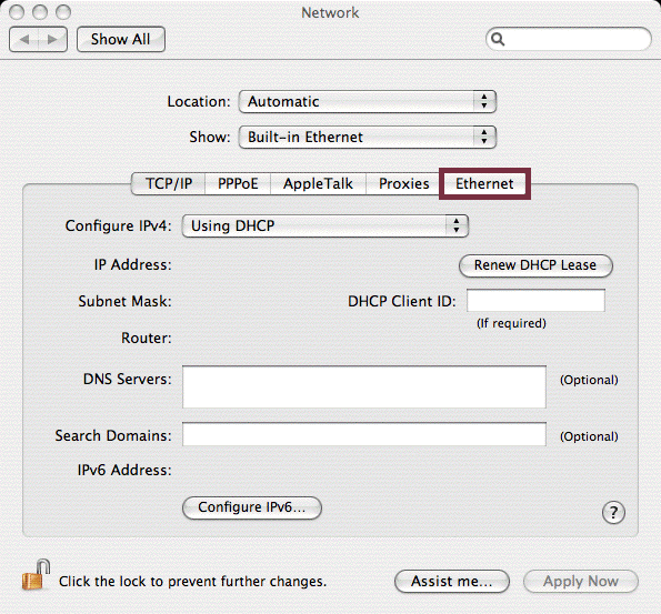 How can I find the MAC address on my Apple Mac OS?