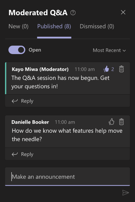 How do I use Q&A in a Teams live event?