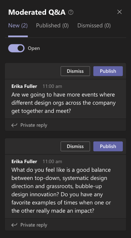 How do I use Q&A in a Teams live event?