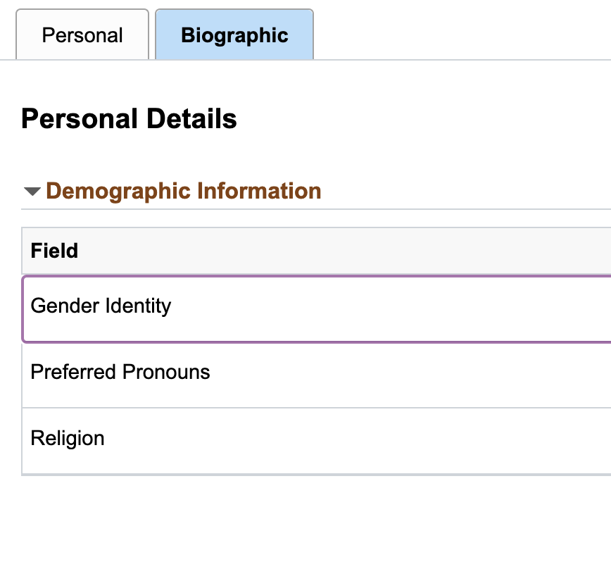 How do I update my preferred name, gender identity and pronouns?