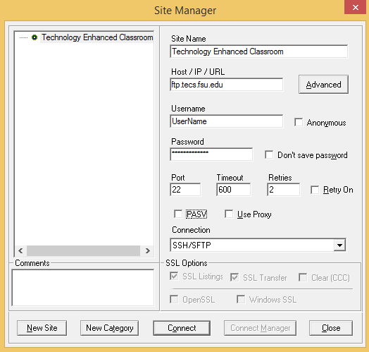 How to transfer files to your T: Drive using CoreFTP Secure File Transfer Client