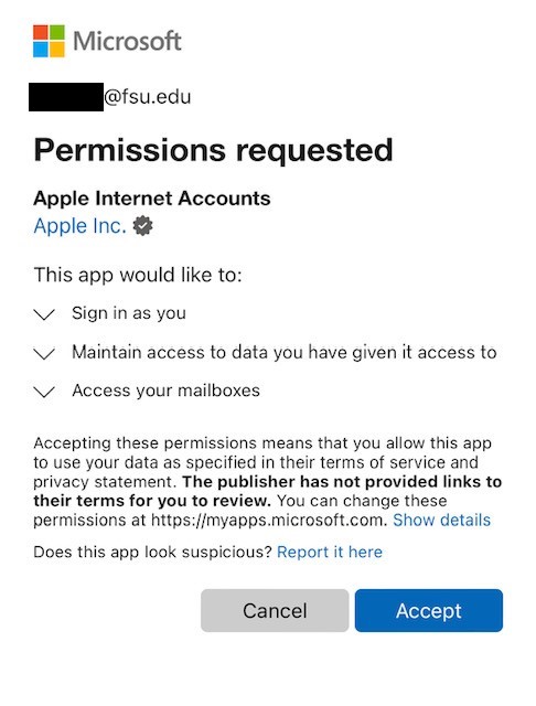 How do I set up my FSU email on my iOS device?