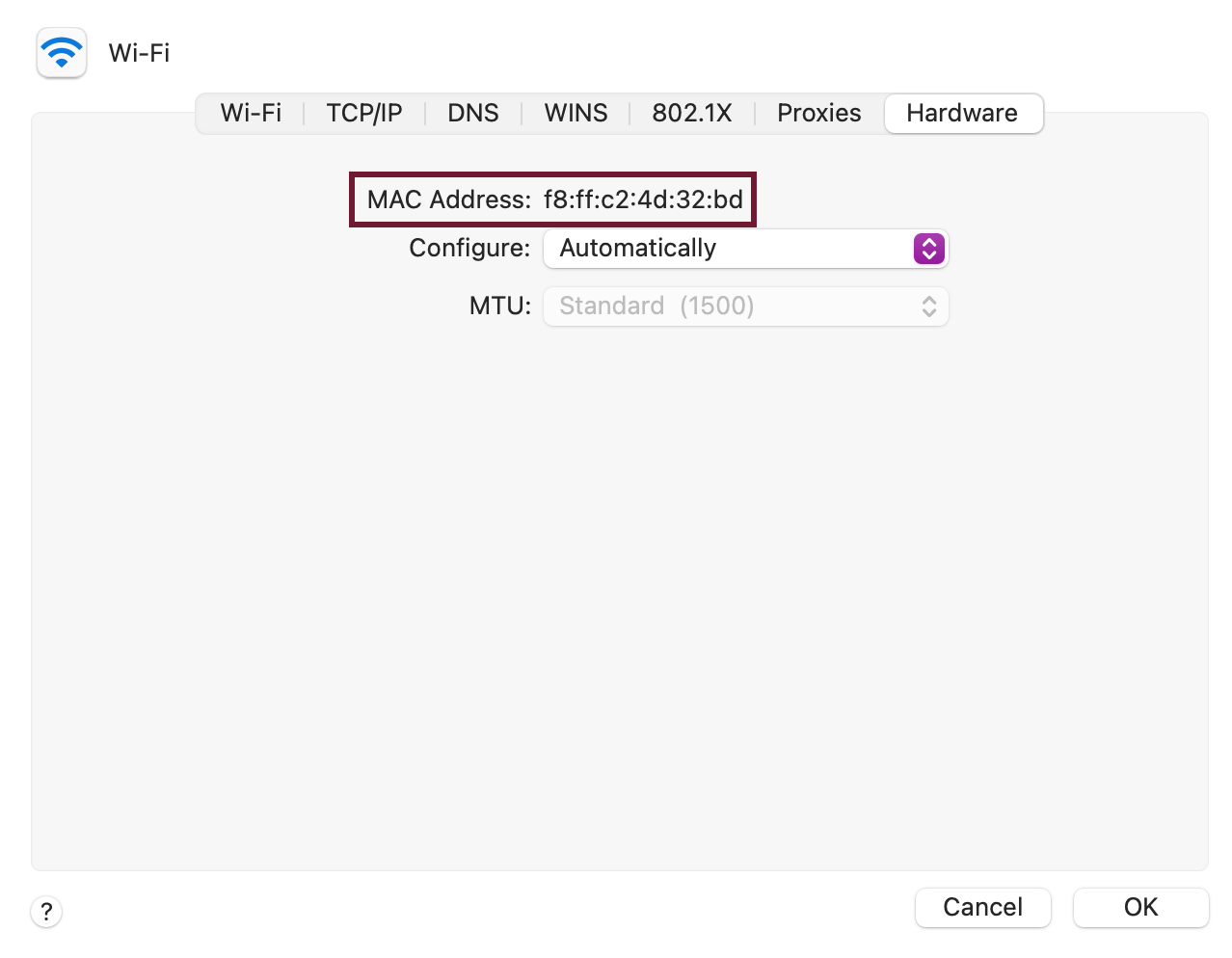 How do I find the MAC address on my computer?