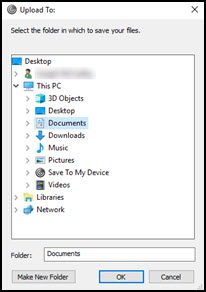 How do I transfer files between my device and myFSUVLab?