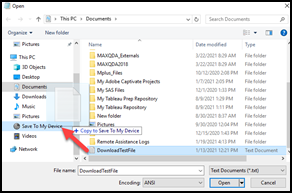 How do I transfer files between my device and myFSUVLab?