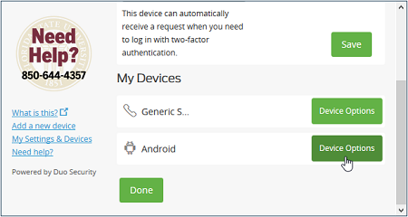 How do I remove a two-factor authentication (2FA) device?