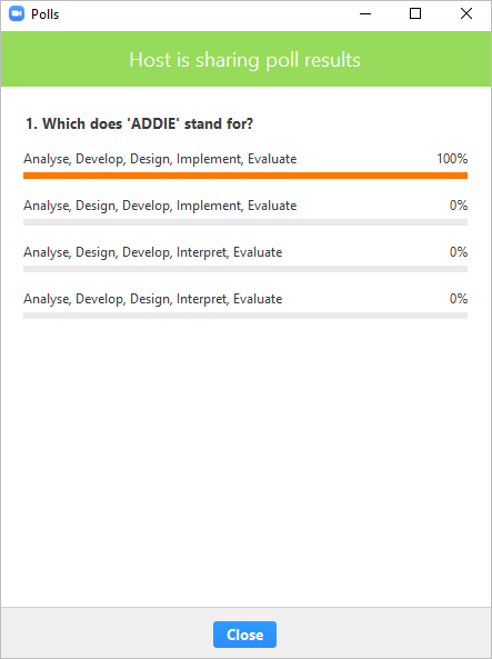 How do I use a Poll in a Zoom meeting?