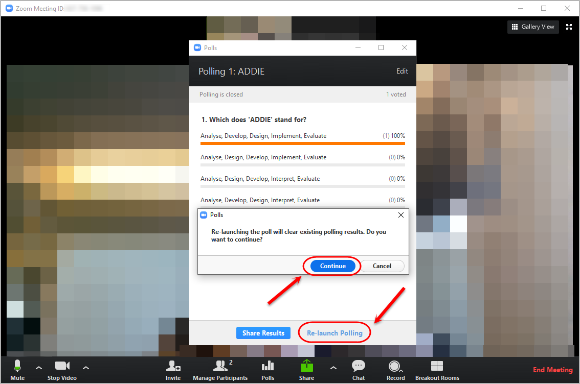 How do I use a Poll in a Zoom meeting?