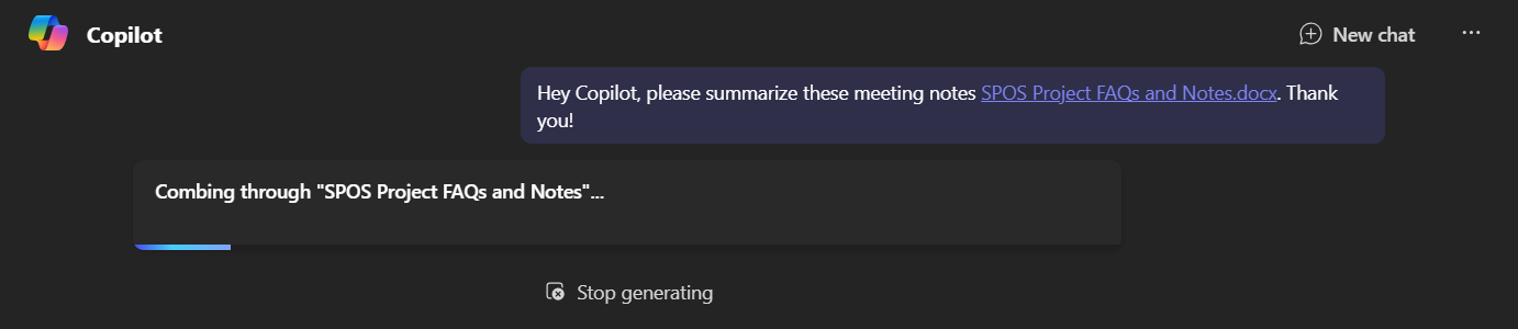 How can I have Copilot summarize a file?