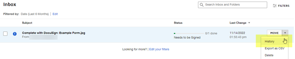 How do I find a DocuSign Envelope ID?