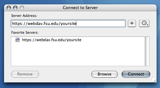 How do I use WebDav with Mac OS X (Departmental)?