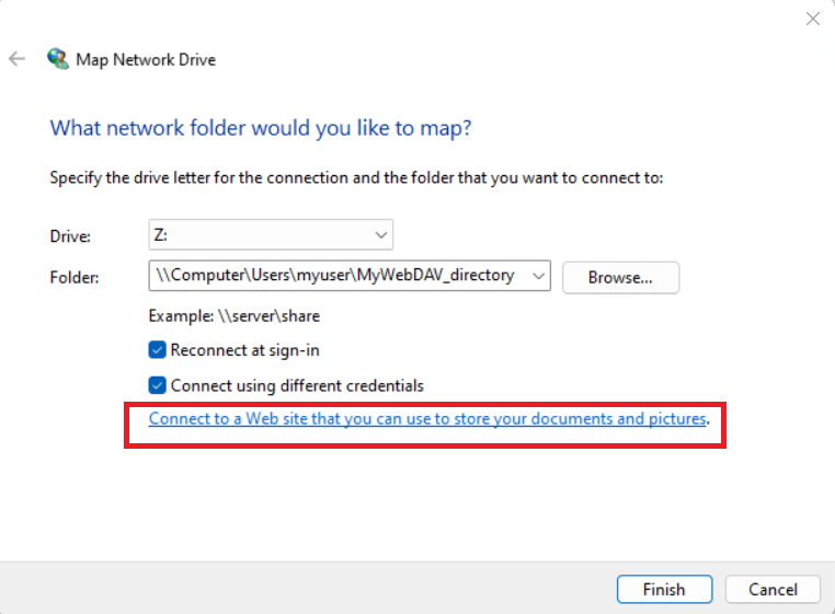 How do I use WebDAV with Windows 11 (Individual)?