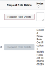 How do I complete a role certification request?