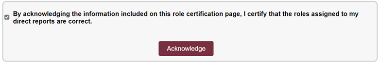 How do I complete a role certification request?