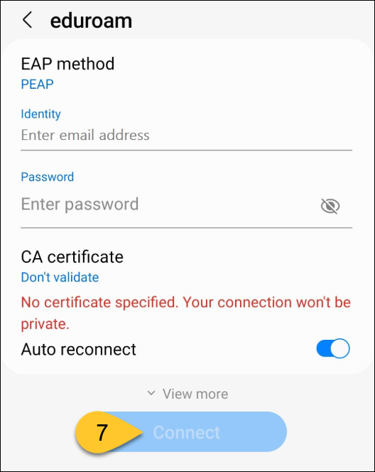How do I set up eduroam on an Android device?