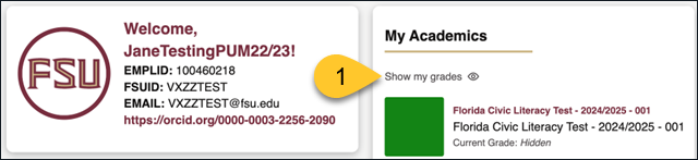 Where can I find my grades in myFSU Portal?